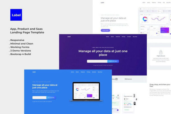 15 Clean & Minimal Design Landing Page Templates