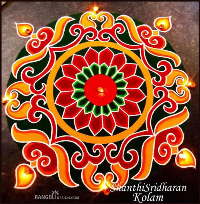 45+ Beautiful Diwali Rangoli & Kolam Designs By Shanthi Sridharan