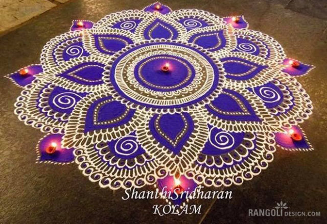45+ Beautiful Diwali Rangoli & Kolam Designs By Shanthi Sridharan