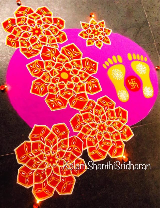 45+ Beautiful Diwali Rangoli & Kolam Designs By Shanthi Sridharan
