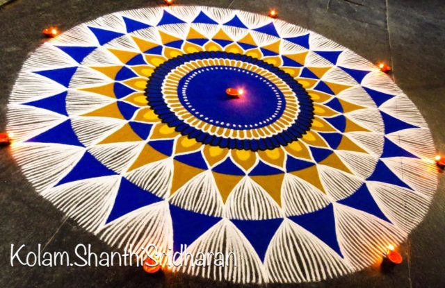 45+ Beautiful Diwali Rangoli & Kolam Designs By Shanthi Sridharan