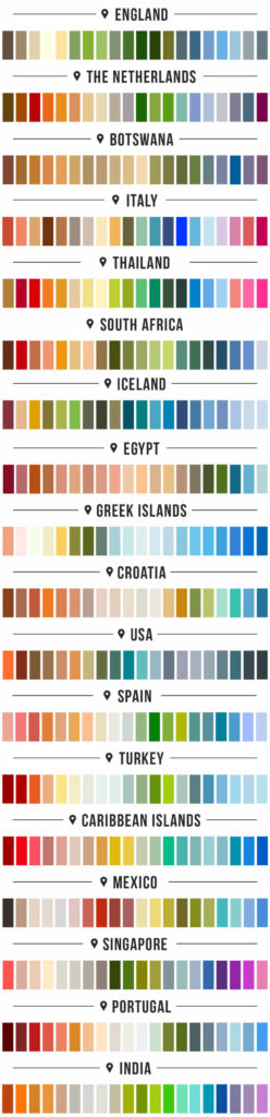 Beautiful Color Palettes Of Countries From Around The World - Webgyaani